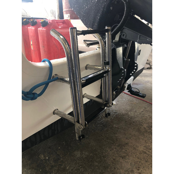 Relaxn Ladders Folding Transom Mount Stainless Steel